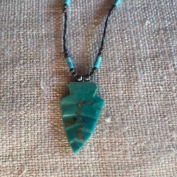 Jewelry | Vintage Native American Turquoise Arrowhead Necklace | Poshmark